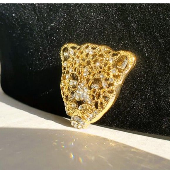 Accessories | Mens 14k Gold Jaguar Brooch Lapel Pin 2ct Diamond Suit ...